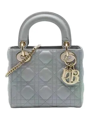 Dior Christian Dior Mini Lady Dior Satchel Grey