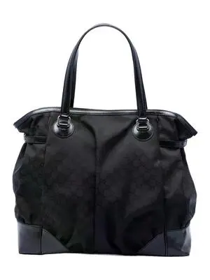 Gucci Gg Nylon Full Moon Tote Bag - Black