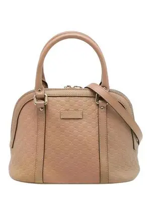Gucci Microguccissima Leather Dome Satchel - Brown
