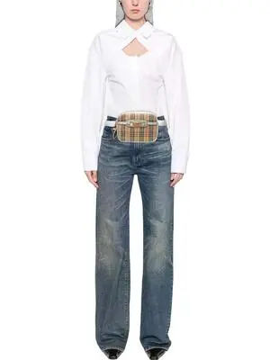 Burberry Haymarket Check Canvas Belt Bag - Neutrals