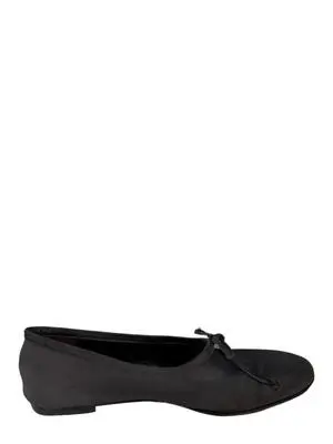 By Far Agnes High-cut Ballet Flats With Bow Detailing - Black