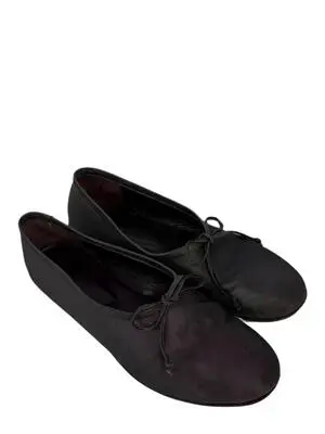 By Far Agnes High-cut Ballet Flats With Bow Detailing - Black