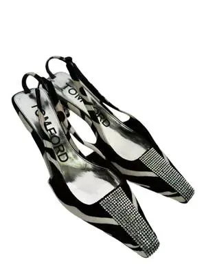 TOM FORD Tom Ford Vintage Zebra Print Slingback Pumps