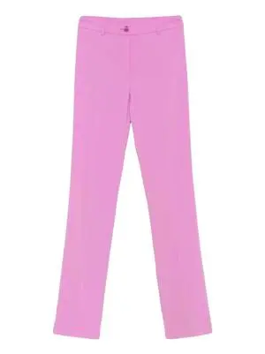Patrizia Pepe Slim-fit Crêpe Trousers - Pink