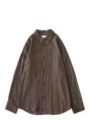 Studio Nicholson View Striped Shirt - Brown