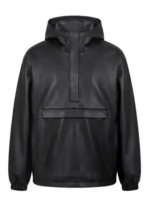 RÓHE Hooded Calf Leather Jacket - Black