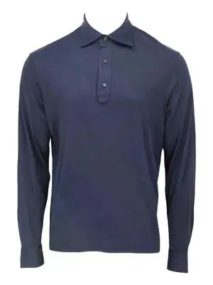 Isaia Long-sleeve Polo Shirt - Blue