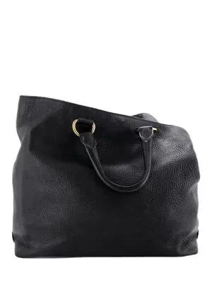 Prada Vitello Daino Convertible Shopper Tote Bag - Black