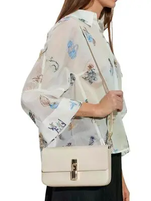 Furla Furla Small Iridescent Leather Crossbody Bag Neutrals