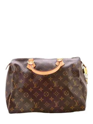 LOUIS VUITTON Louis Vuitton Monogram Canvas Speedy 30 Satchel Brown