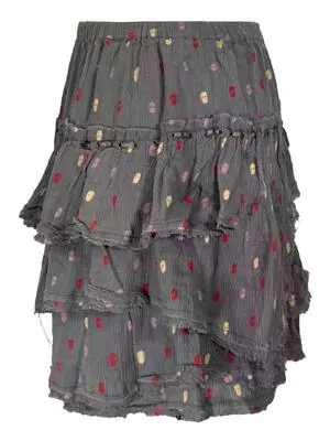Zadig&Voltaire Printed Tiered Skirt - Grey