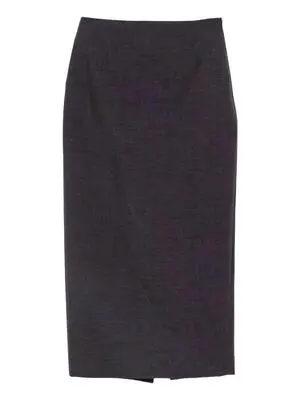 MUGLER Marl Effect Pencil Skirt - Blue