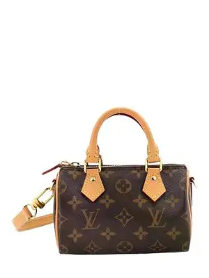 LOUIS VUITTON Speedy Bandouliere Nm Bag Monogram Canvas Nano Crossbody Bag - Brown