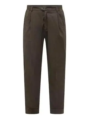 HOSIO Hosio Pleated Detail Cuffed Hem Trousers