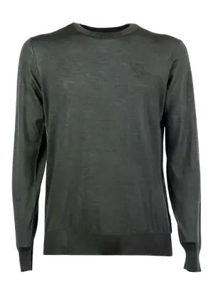 FILIPPO DE LAURENTIIS Crew Neck Long Sleeve Sweater - Green