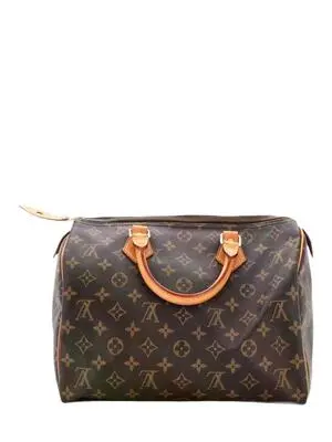 LOUIS VUITTON Louis Vuitton Monogram Canvas Speedy 30 Satchel Brown