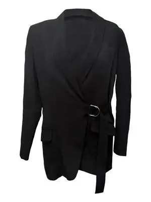 IRO PARIS Long Sleeve Belted Blazer - Black