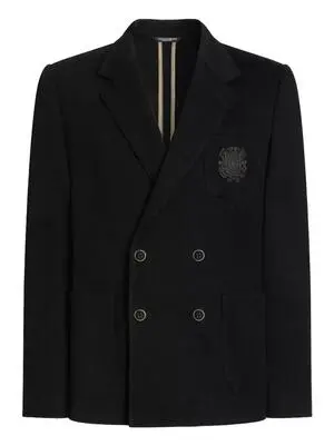 Dolce & Gabbana Portofino Double- Breasted Jersey Jacket - Black