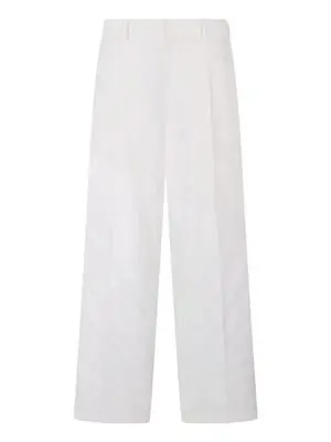 Roberto Cavalli Ray Print Trousers - White