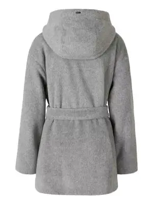 Herno Hooded Belted Jacket - Grey