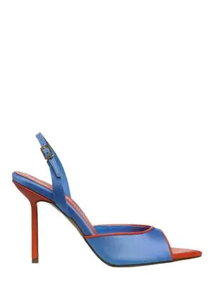 GINISSIMA Vicky Satin Buckle-fastening Stiletto Sandals - Blue