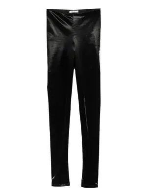 Patrizia Pepe Coated Leggings - Black