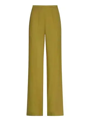 TALLER MARMO Marlene High-waisted Wide-leg Trousers - Green