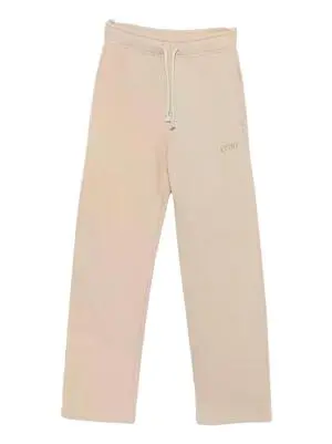 AUTRY Logo Embroidered Drawstring Track Pants - Neutrals