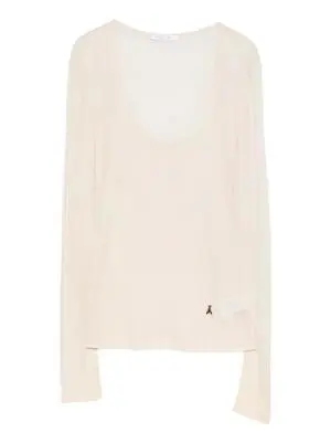 Patrizia Pepe Long Sleeve Layered Top - Neutrals