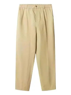 Maison Kitsuné Pleated Elasticated-waistband Trousers - Neutrals