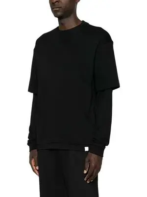 WOC Orange Layered Long-sleeve T-shirt - Black