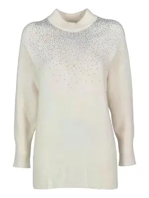 Blumarine Crystal-embellished Sweater - White