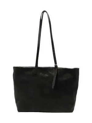ANN DEMEULEMEESTER Distressed Leather Tote Bag - Black