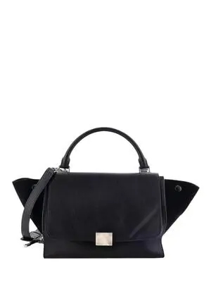 Celine Tricolor Trapeze Bag Satchel - Black