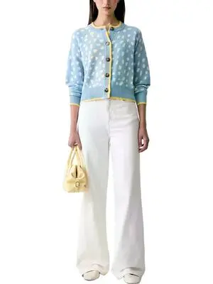 NEVER FULLY DRESSED Polka Dot Cardigan - Blue