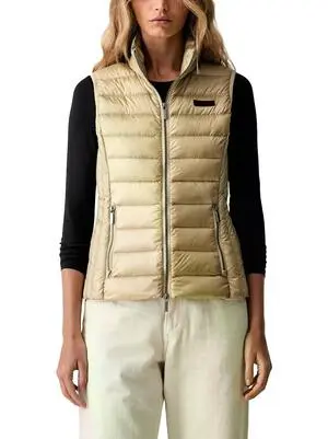 Armani Exchange Quilted High-neck Gilet - Neutrals