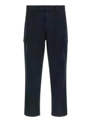 Brunello Cucinelli Garment-dyed Cotton Cargo Pants - Blue