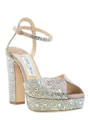 JIMMY CHOO Jimmy Choo Sacaria 120 Embellished Platform Sandals