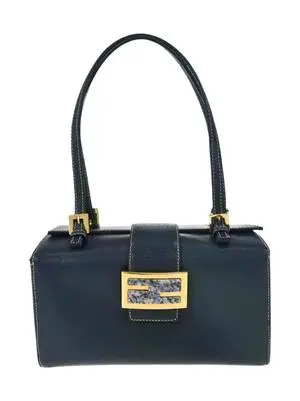 Fendi 1990-2000s Baguette Box Shoulder Bag - Blue