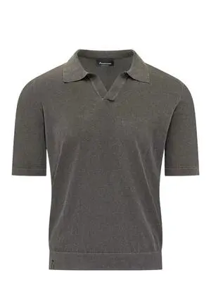 AROVESCIO Short-sleeve Polo-neck T-shirt - Grey