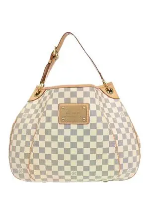 LOUIS VUITTON Damier Azur Galliera Pm Shoulder Bag - White
