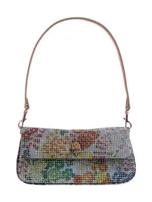 Kurt Geiger Pickle Crystal-embellished Shoulder Bag - Grey