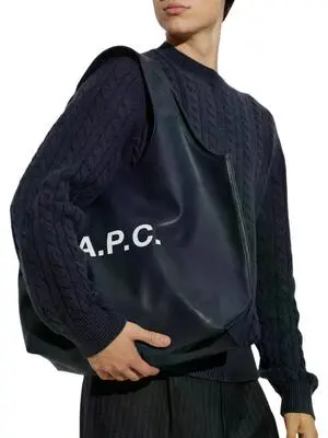 A.p.c. Ninon Logo Tote Bag - Blue