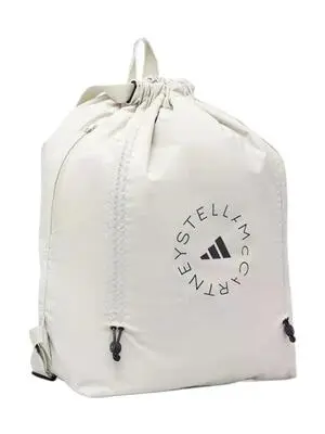 Adidas By Stella McCartney Logo Print Drawstring Backpack - Neutrals