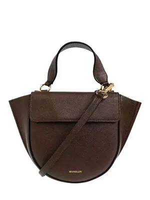 WANDLER Hortensia Piccola Leather Tote Bag - Brown
