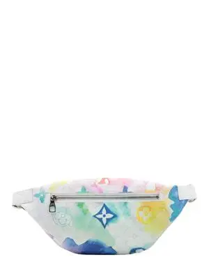 LOUIS VUITTON Monogram Watercolor Discovery Pm Belt Bag - White