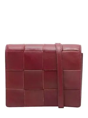 Bottega Veneta Maxi Intrecciato Cassette Crossbody Bag - Red