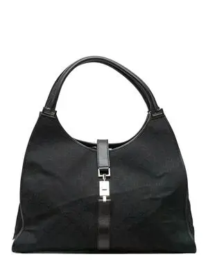 Gucci Gg Canvas Jackie Bardot Travel Bag - Black