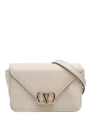 Valentino Garavani Leather Vlogo Crossbody Bag - Brown