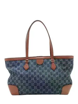 GUCCI Gucci Ophidia GG Denim Tote Bag
